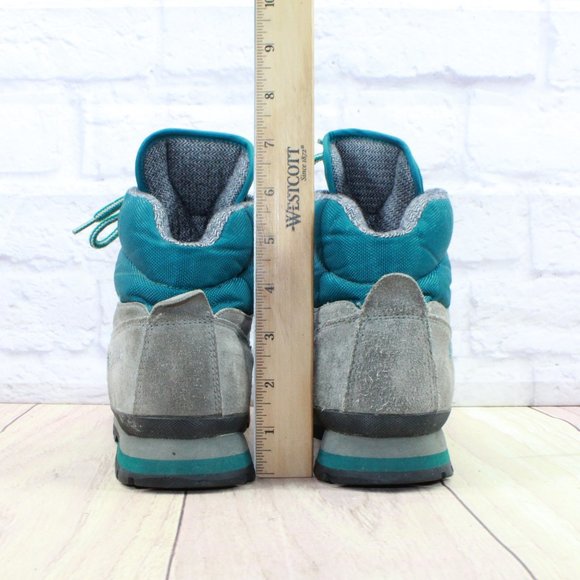 Raichle | Shoes | Vintage Raichle Teal Gray Suede Fabric Lace Up Hiking ...